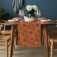 Abstract Cowboy Horse Cotton Linen Table Runner Vintage Orange ...