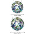 Acrylic Puzzle Window Hanging, Round Stained Glass Style Wall Art Decor ...