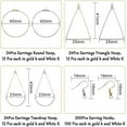 72Pcs Earrings Beading Hoop Set for Jewelry Making,Earring Finding ...