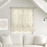 Living Louis Floral Lace Balloon Curtain Panel - Window Treatment ...