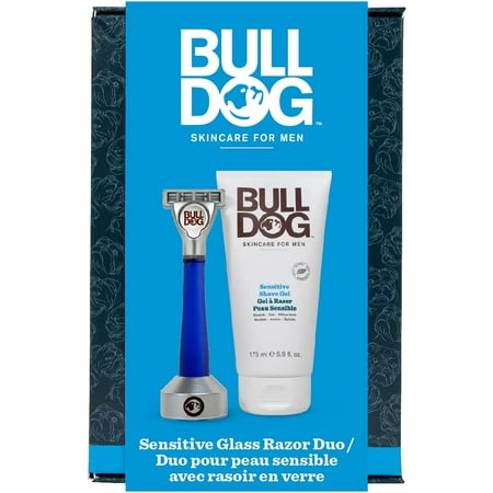 Bulldog Sensitive Skin Glass Razor With Razor Stand, and Sensitive Skin ...