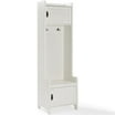 Bowery Hill Wood Hall Tree with 2 Cabinet Doors in Distressed White ...