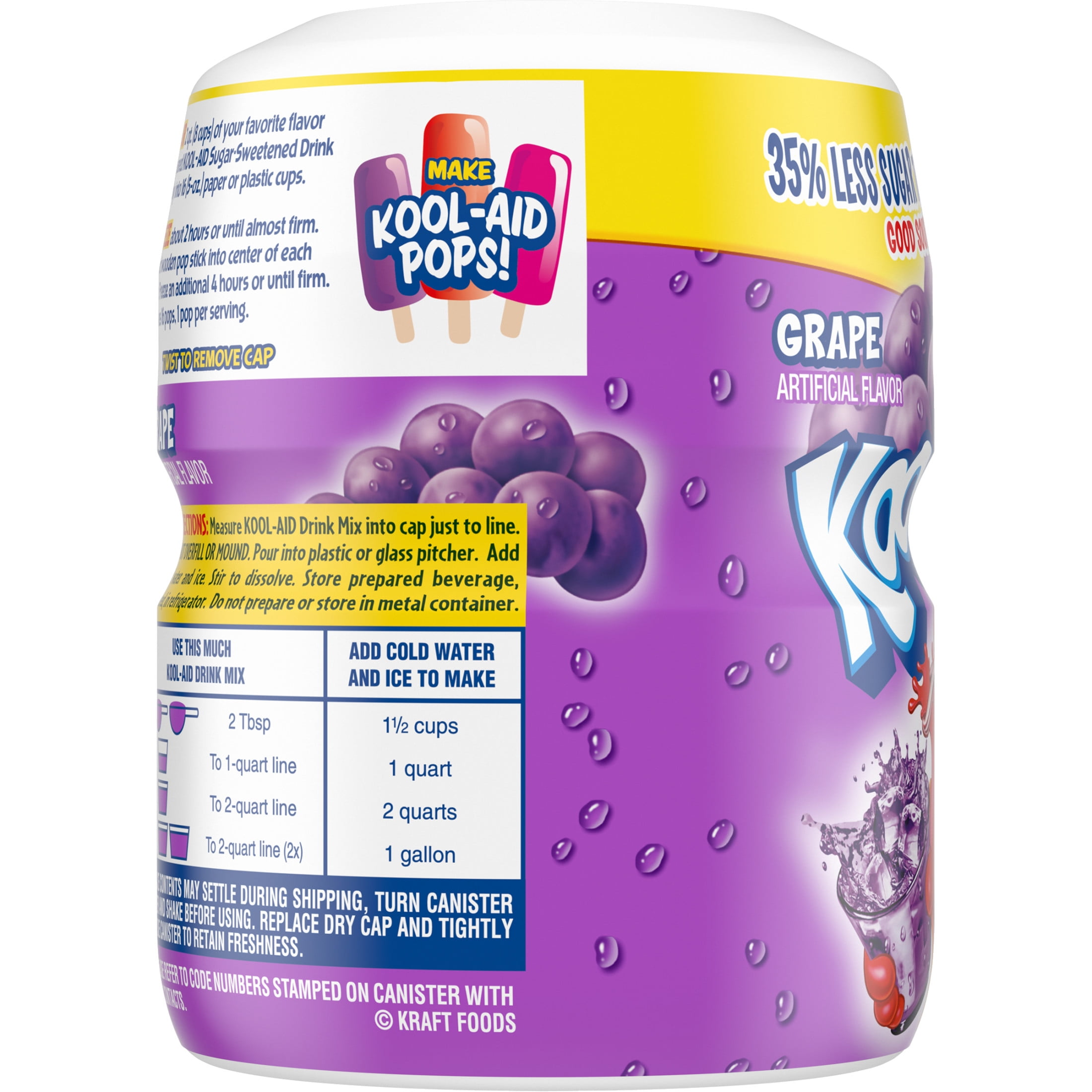 Kool-Aid Grape Flavored Powdered Soft Drink Mix - 19 oz Canister in ...