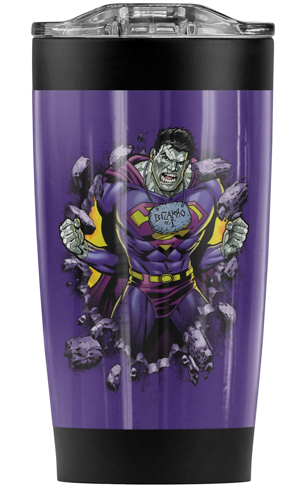 Superman Bizzaro Breakthrough Purple Stainless Steel Tumbler 20 oz ...