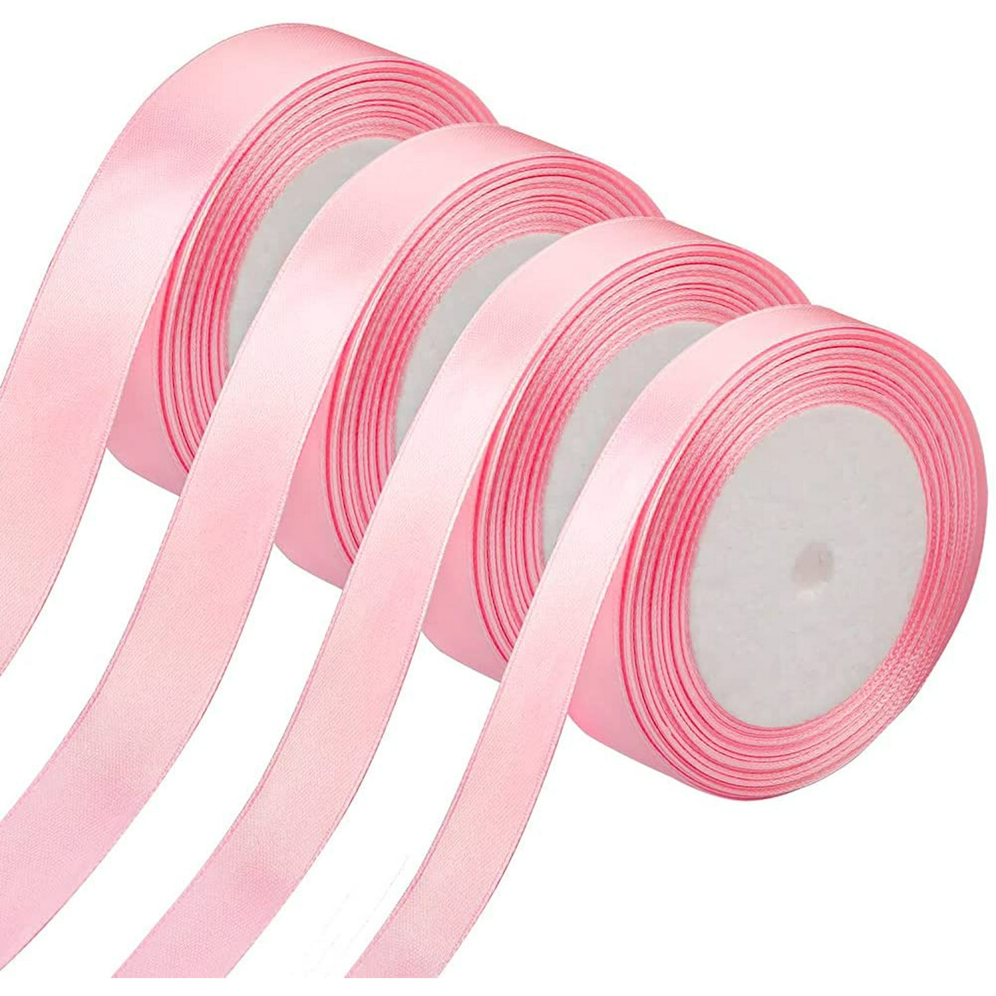 10mm Light Pink Double Sided Satin Ribbon 123 50m Roll New Directions ...