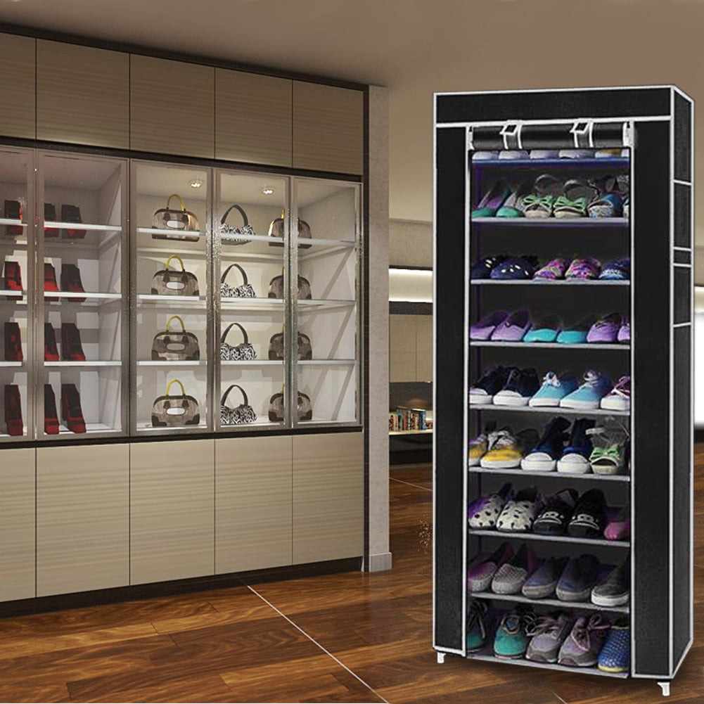 Non-woven 9 Tier Shoe Rack Shoe Shelf Storage Closet Organizer Cabinet ...