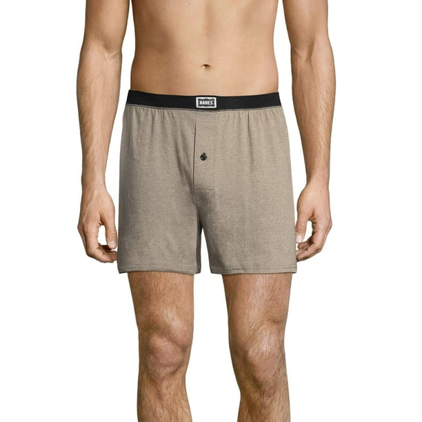 Hanes - Men's 1901 Heritage Knit Boxers, 4 Pack - Walmart.com - Walmart.com