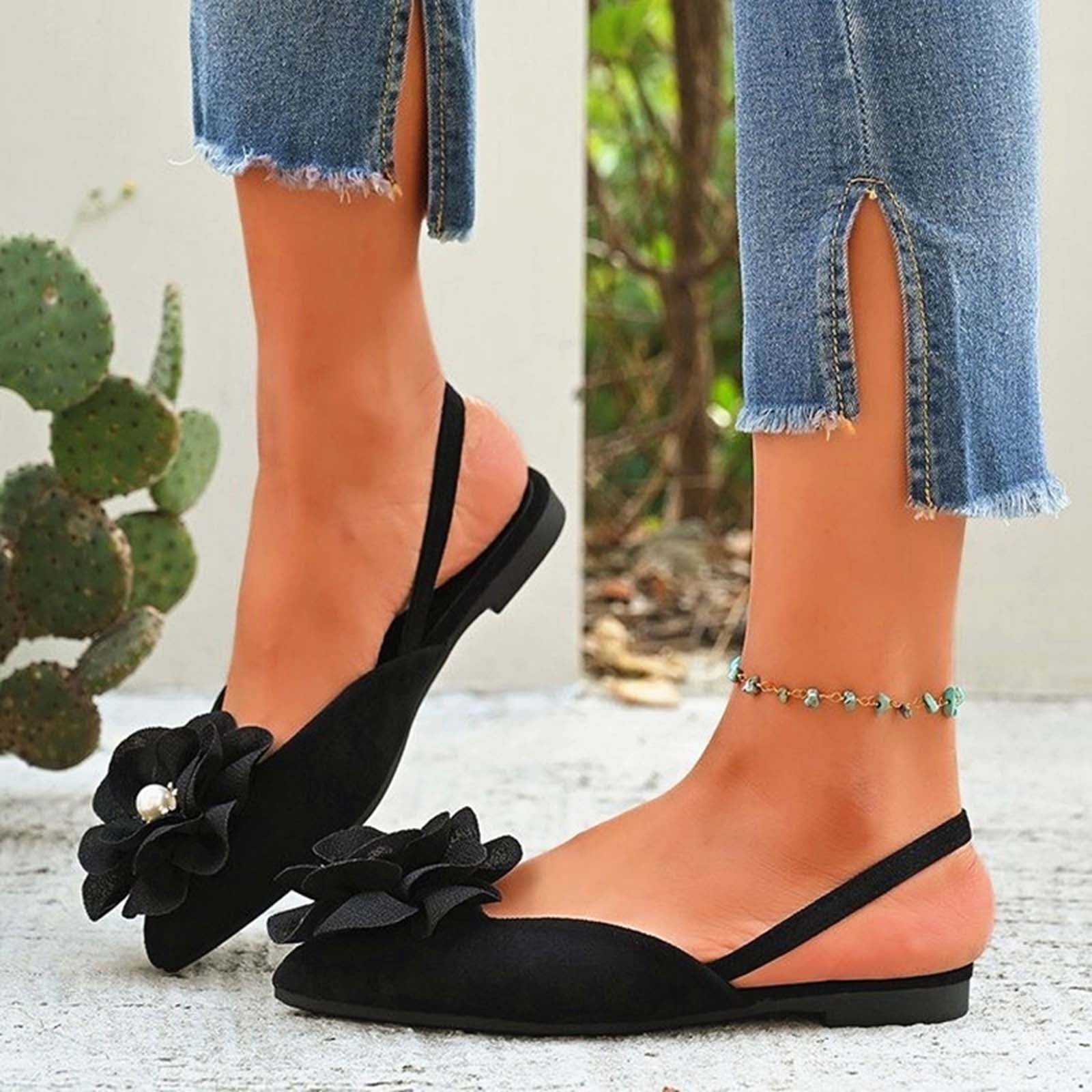 Click here for Hinvhai Womens Bow Formal Flats Clearance Pointed... prices