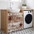 Cabinet Curtain 35''W x 35''L,Vintage Farmhouse Under Sink Curtain ...