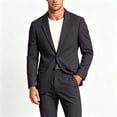 LEKWK Mens Suits 2 Piece Slim Fit Long Sleeve Notch Lapel Two Button ...