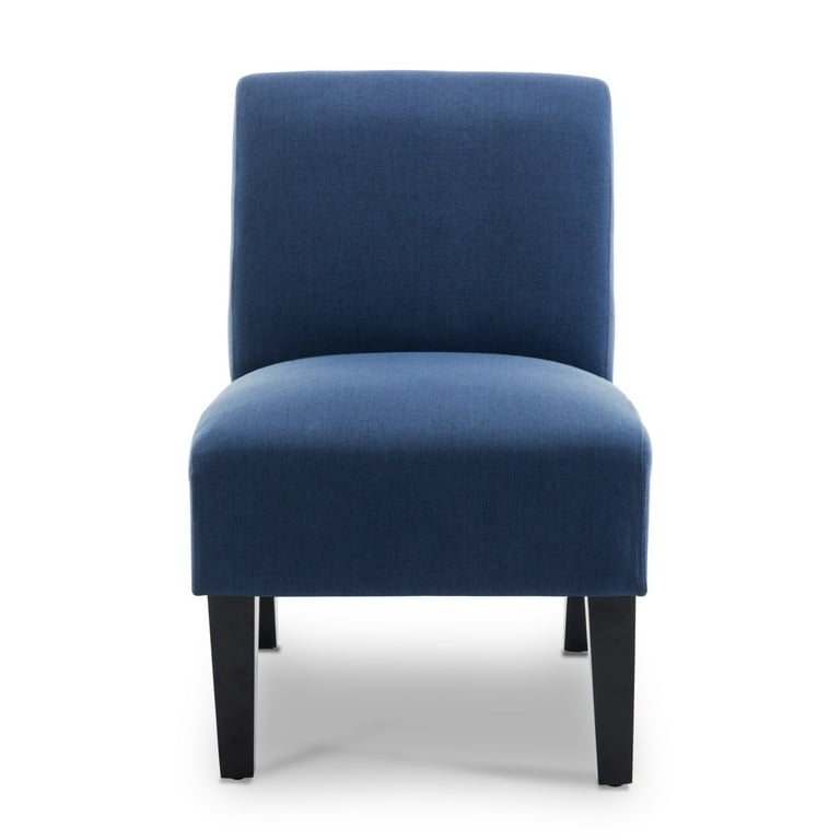 Belleze armless contemporary upholstered single curved slipper accent chair living room bedroom store