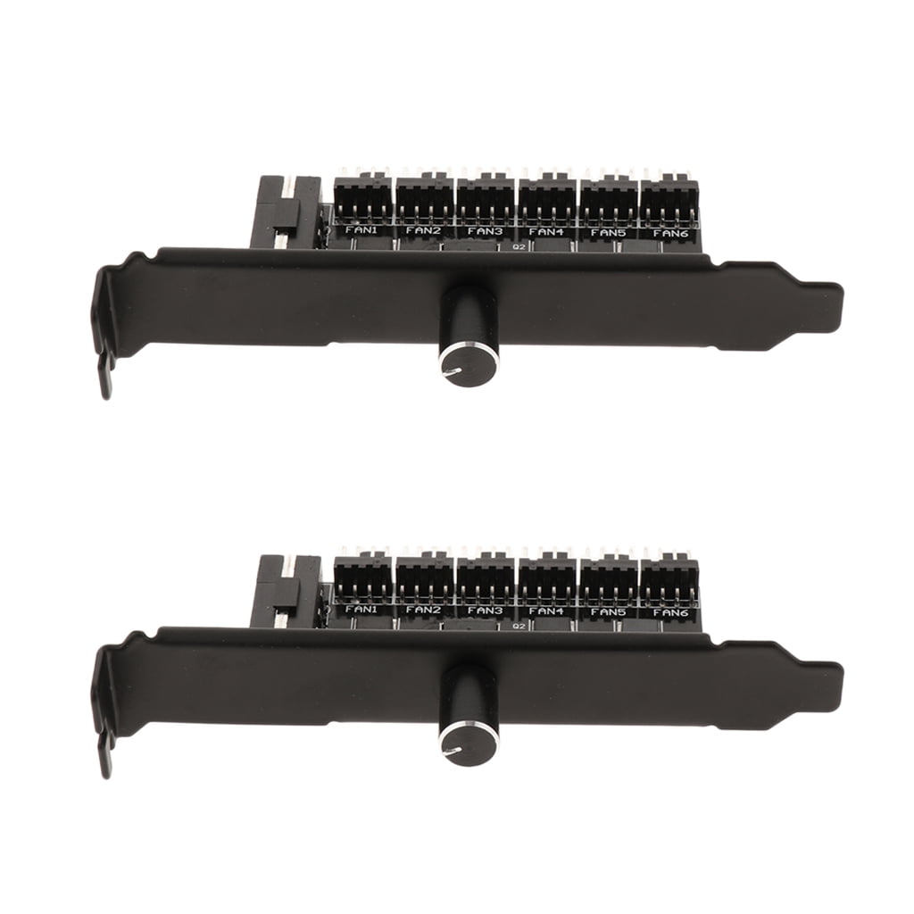 2pcs 6-Channel Computer Fan Controller Adjustable Hub Splitter Pi ...