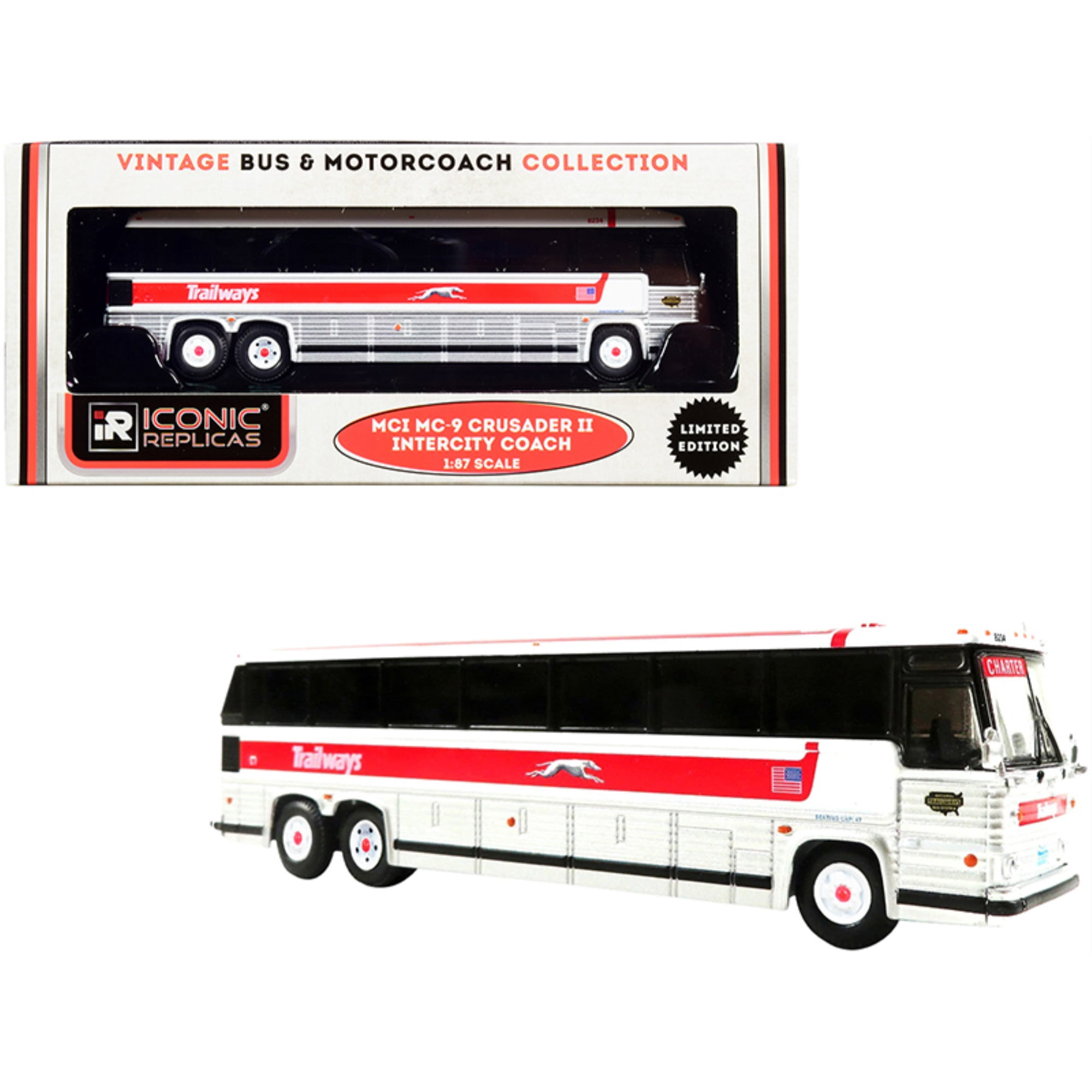 1980 MCI MC-9 Crusader II Intercity Coach Bus \ Trailways \ Blanco y ...