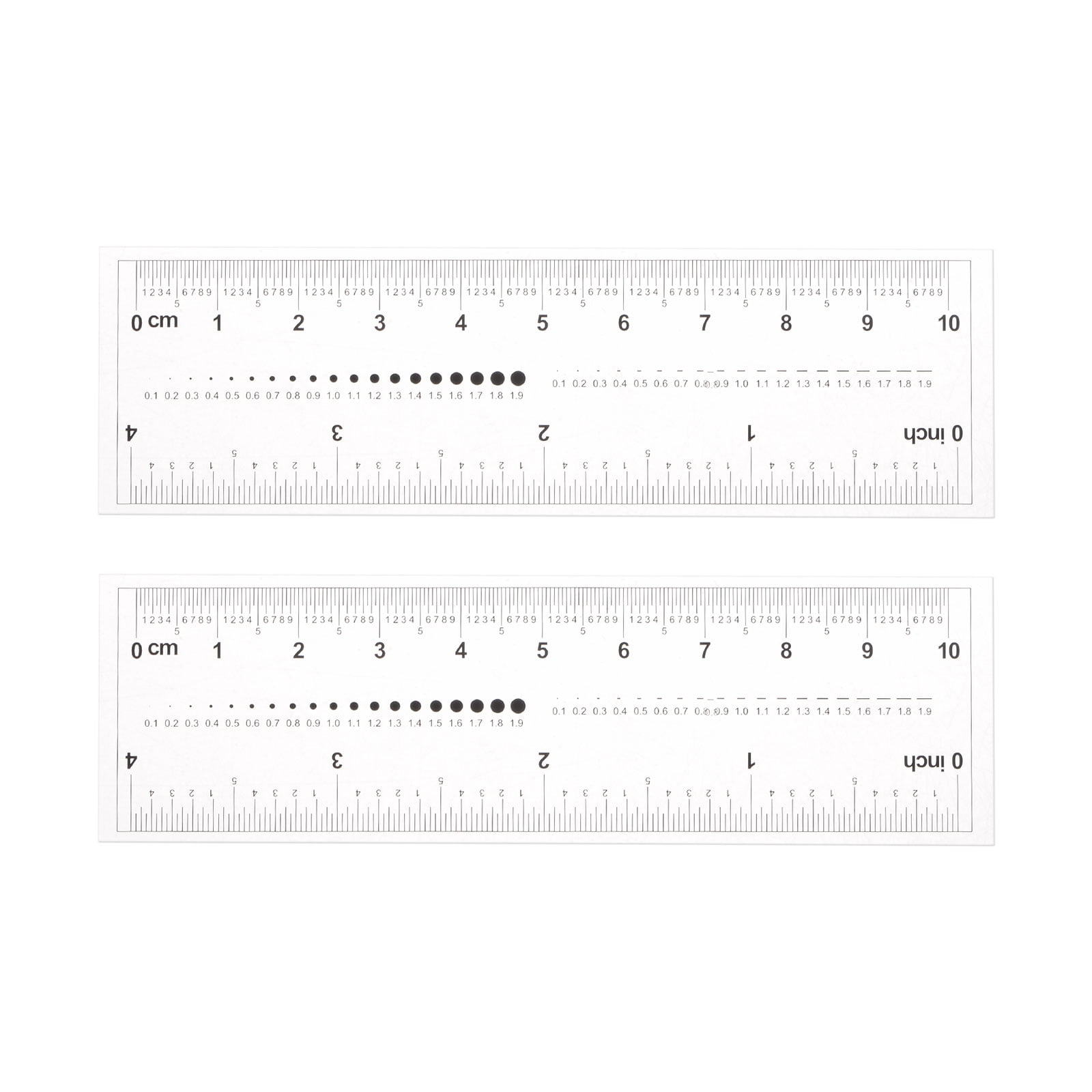 Flexible Ruler 4 Inch 0.5mm Scale PET Plastic Film Straight Ruler, 2 ...