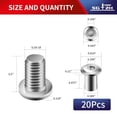 URIJDAS-5/16-18 x 1/2" 20Pcs Flat Head Hex Socket Cap Screws Bolts ...
