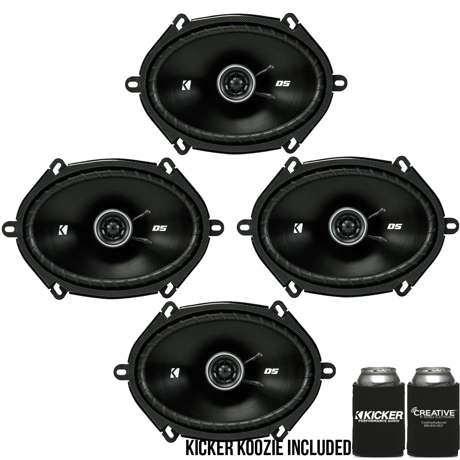 Kicker DSC680 6×8-Inch (160x200mm) Coaxial Speakers, 4-Ohm bundle – eX ...