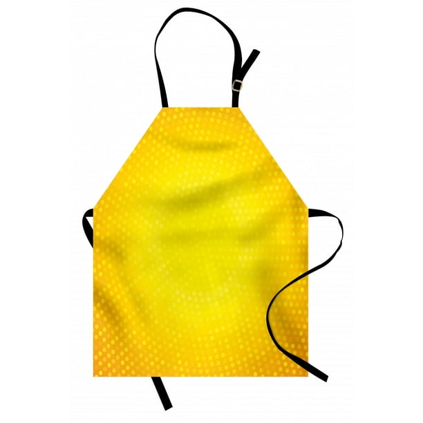 Yellow Apron Illustration Artwork with Ombre Style Circle in Shades of ...
