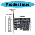 Highly Speed USB3.2 Gen 2 PCIE 4X 5 Port Adapter Card with Type A &Type ...