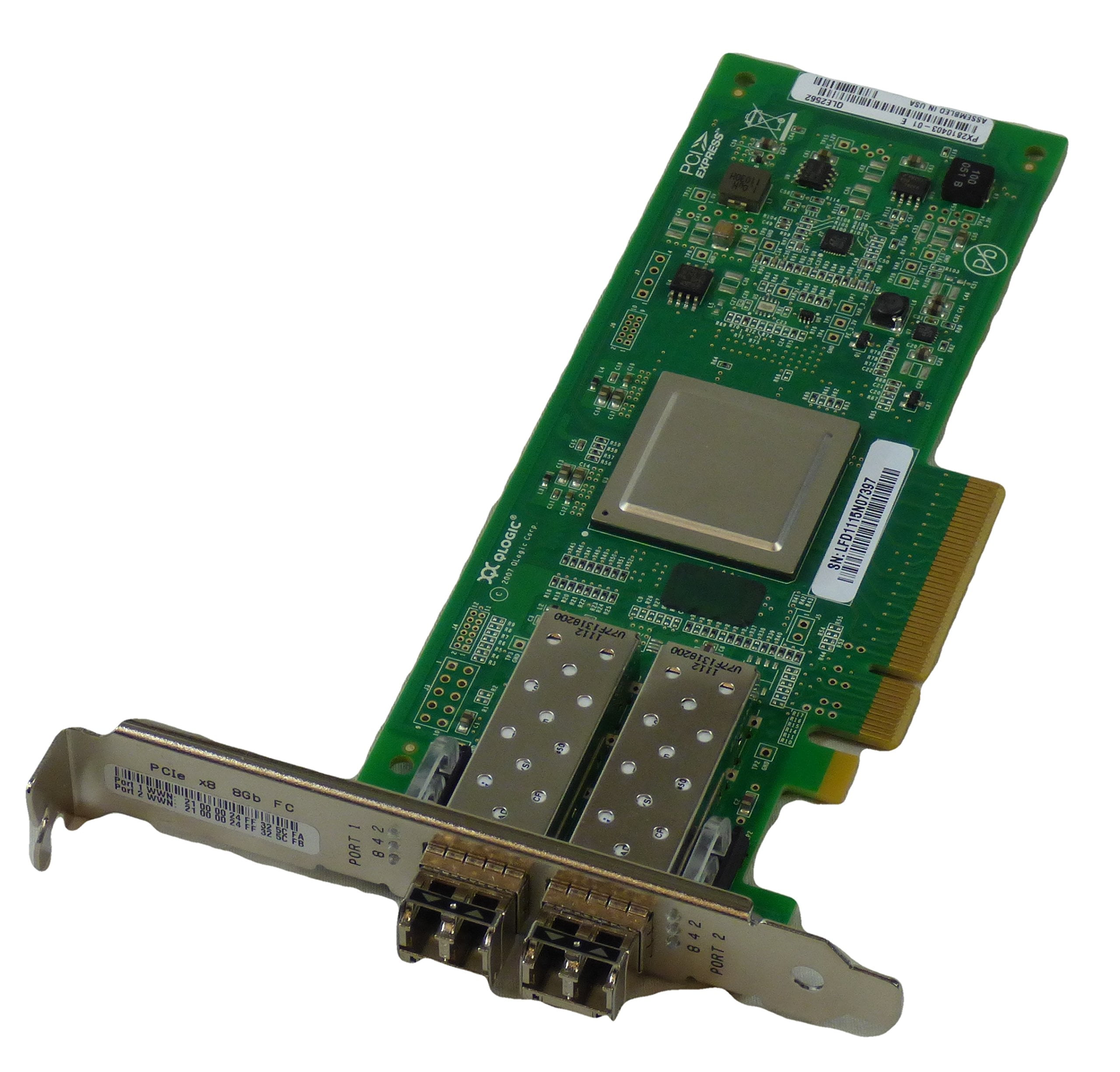 Qlogic QLE2562 8Gbp/s Dual Port Fibre Channel Host Bus Adapter ...