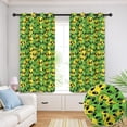 Alien Head Bright Green Pattern Blackout Curtains,Triple Weaved Fabric ...