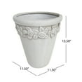 Rylan Outdoor Light weight Concrete Tapered Garden Urn Planter Pots ...