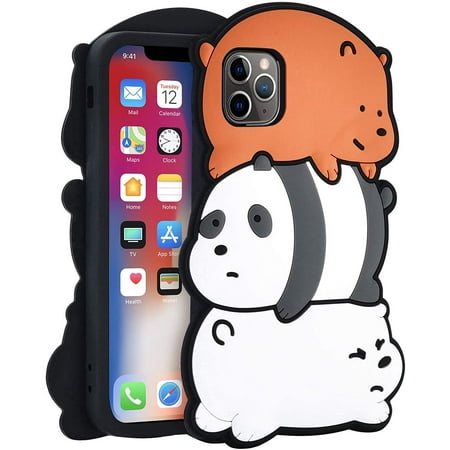 AIMTYD Bears Case for iPhone 11 6.1",Silicone Cartoon 3D Hero Animal ...