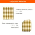KENOBE 6ft Picnic Table and Bench Fitted Cover, 72"x30" Flannel Backing ...