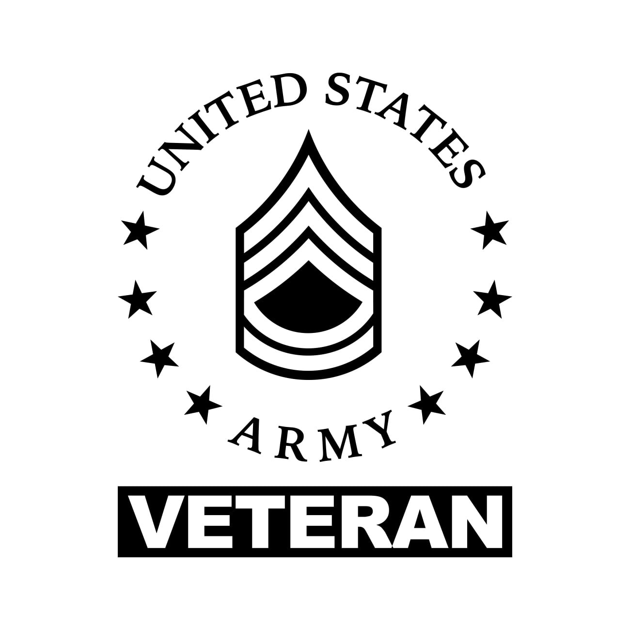E-7 Sergeant First Class Veteran US Army Rank Sticker Decal Die Cut ...