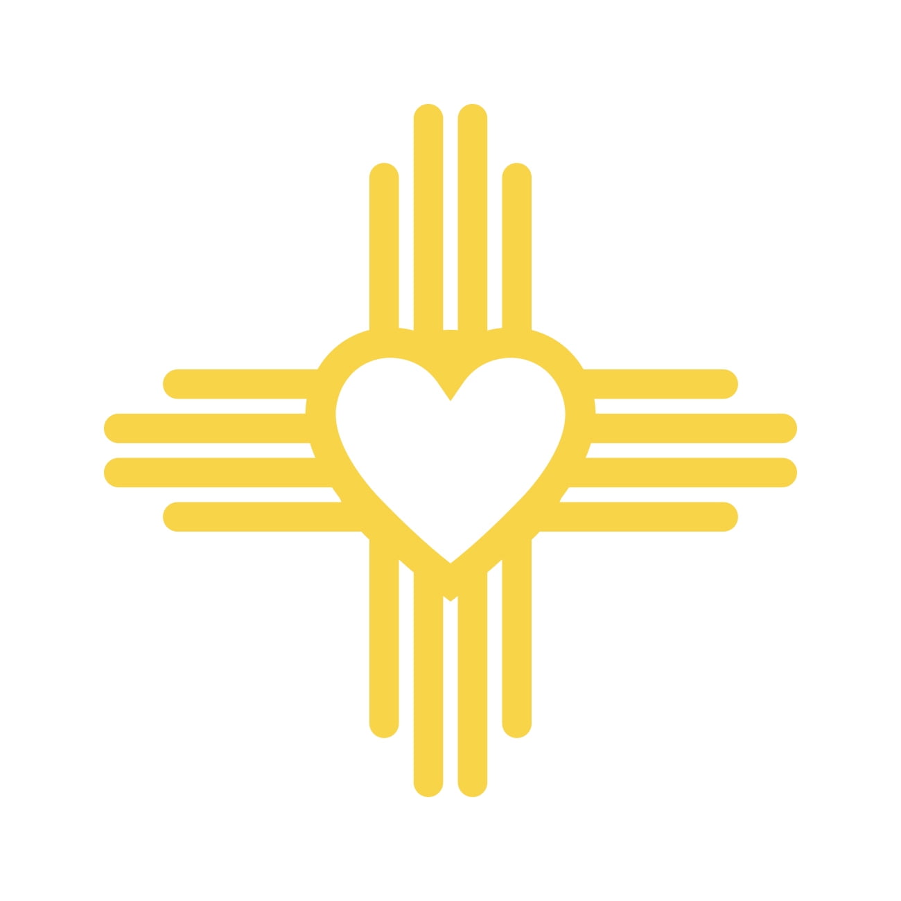 Zia Heart Symbol Sticker Decal Die Cut - Self Adhesive Vinyl ...