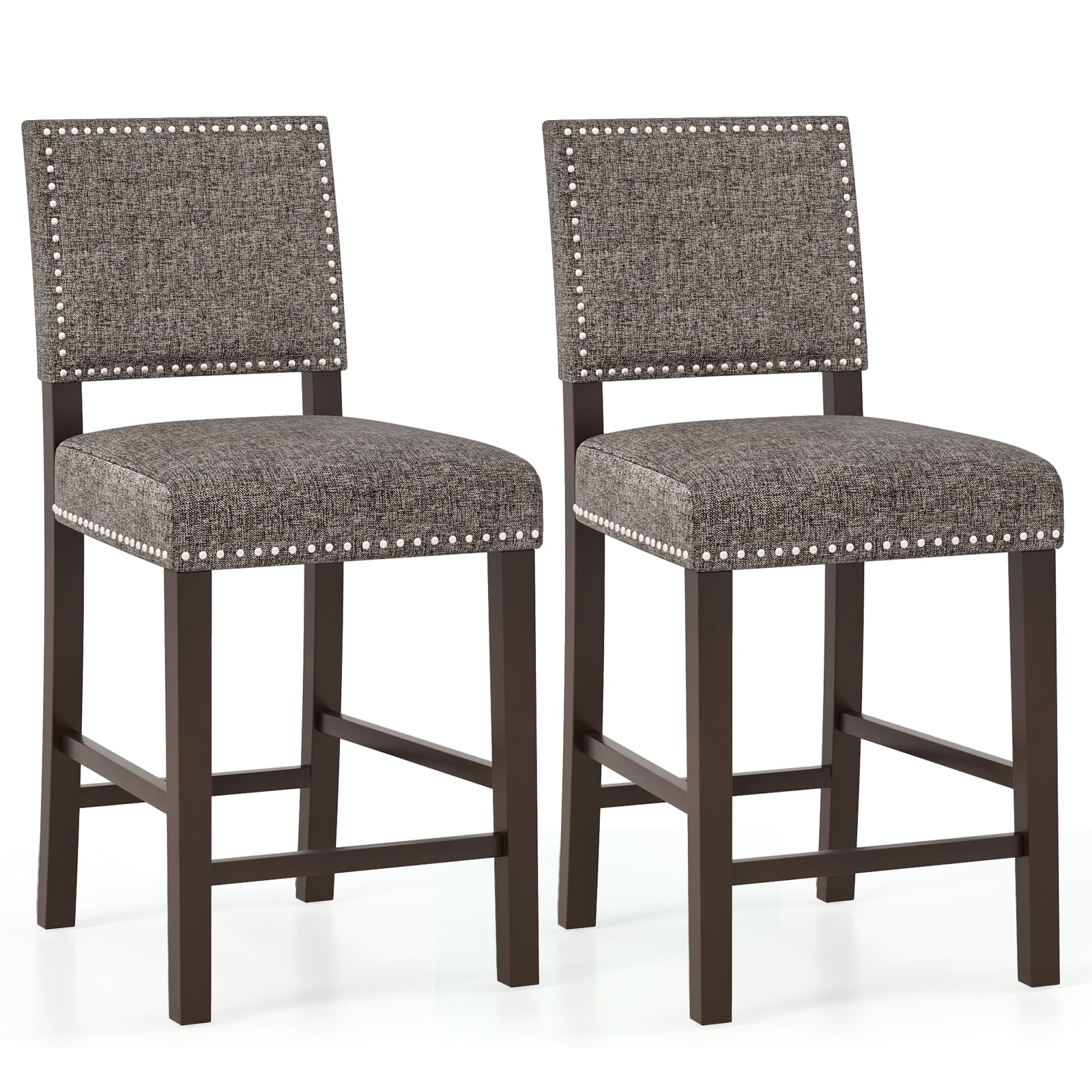 Click here for Costway Upholstered Bar Stools Set Of 2 26 Counter... prices