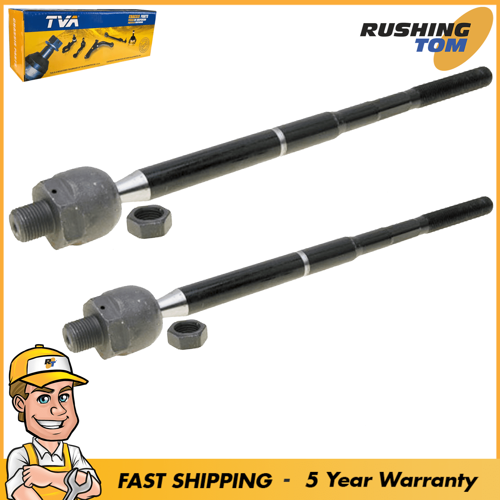 2 Front Inner Tie Rod For 05-10 Chrysler 300 2006-2010 Dodge Charger ...