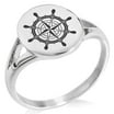 Stainless Steel Greek Mythology Chimera Minimalist Oval Top Polished ...