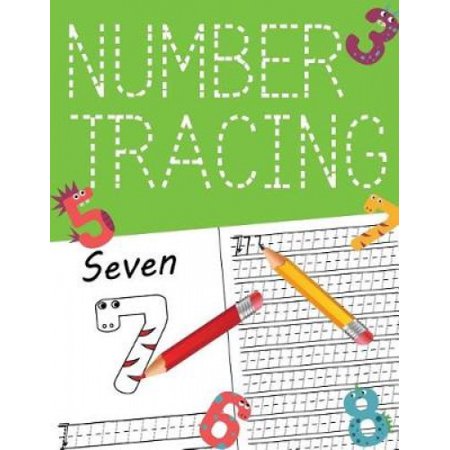 Number Tracing: Tracing Book for Preschoolers and Kids, Cartoon Number ...