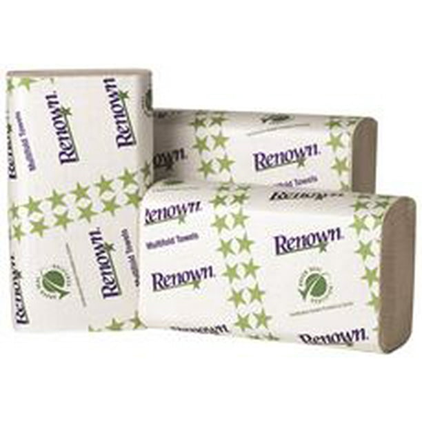 Renown C-Fold Paper Towels, Natural, 10 1/8'' X 13'', 2,400 Sheets Per ...