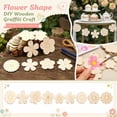 15PCS Unfinished Wooden Flower Cutouts with Holes, Blank Paintable ...