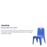 Free Shipping! BizChair 4 Pack Blue Plastic Stackable School Chair with ...