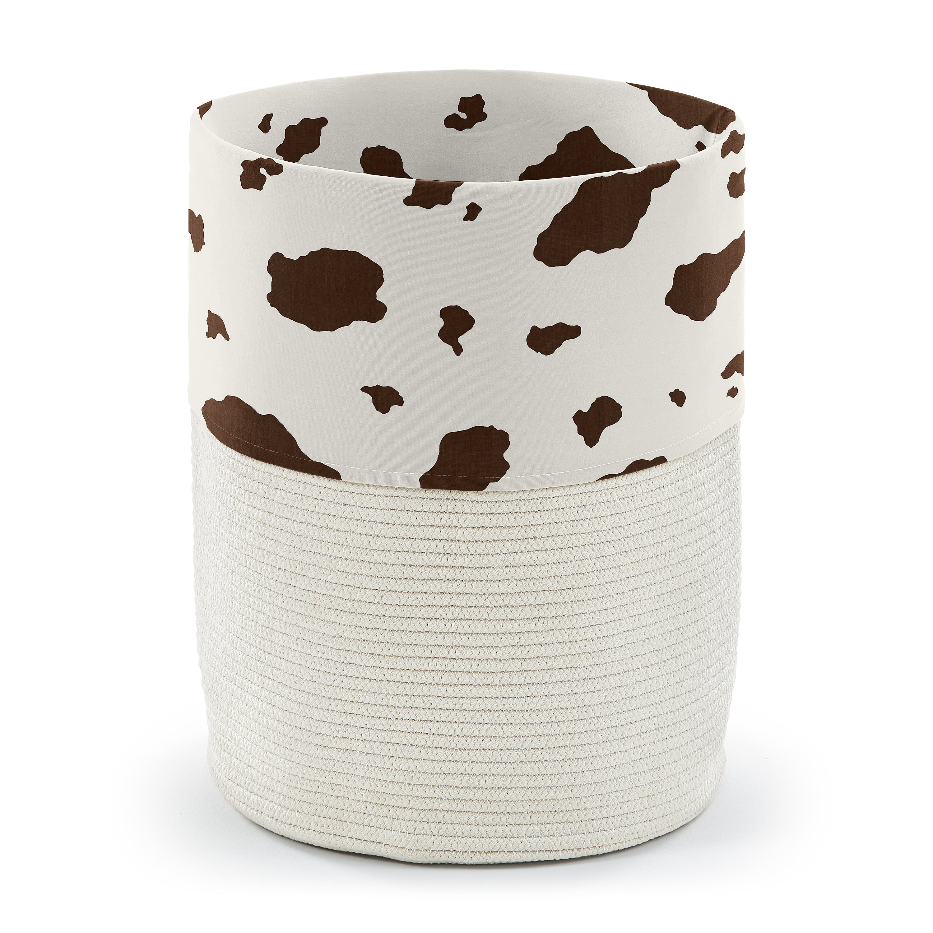 Wild West Cow Print Woven Laundry Rope Basket Hamper with Liner Boy or ...