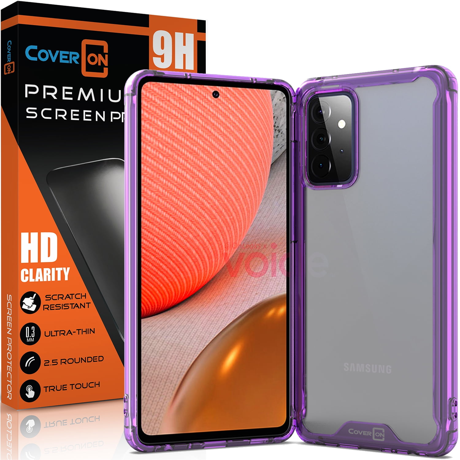 CoverON For Samsung Galaxy A72 Case with Screen Protector Tempered ...