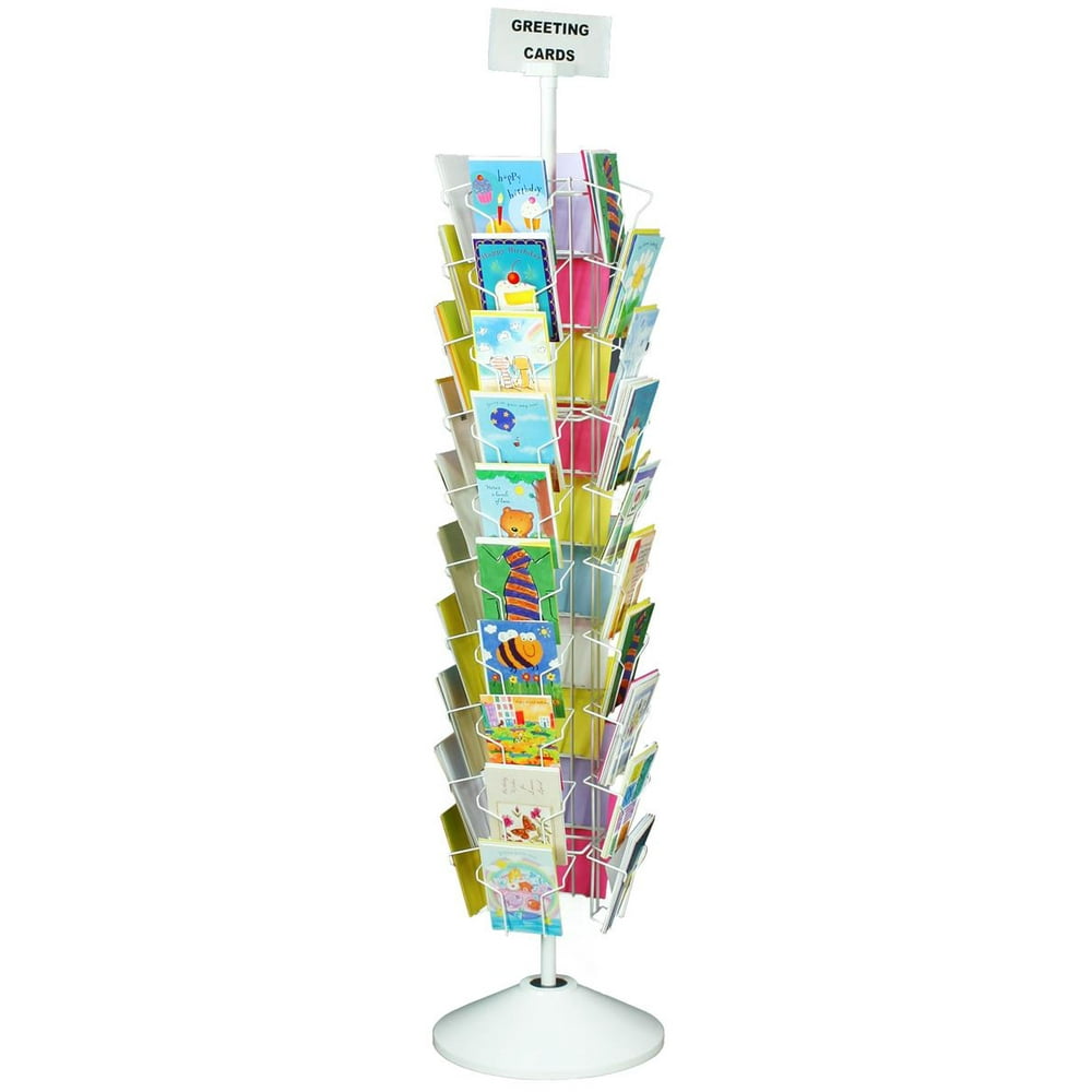 Displays2go Greeting Card Display with (40) 5 x 7 Pockets, Free ...
