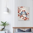Acheng Romantic Love Tree Birds Canvas Wall Art Abstract Blue Trees Red ...