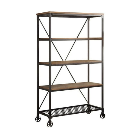 Lexicon Millwood 40" 5 Shelf Metal Bookcase in Pine | Walmart Canada