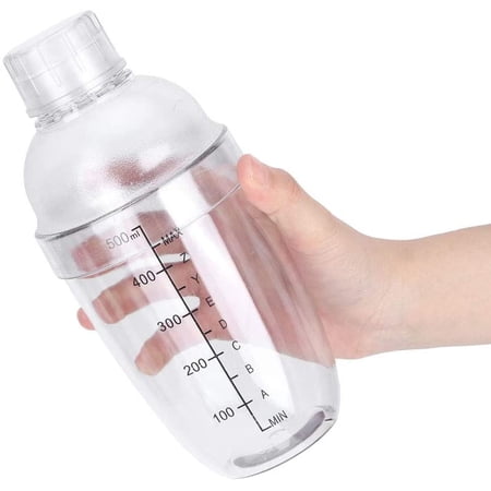 Cocktail Shaker, Plastic Transparent Beverage Shaker Removable Teapot ...