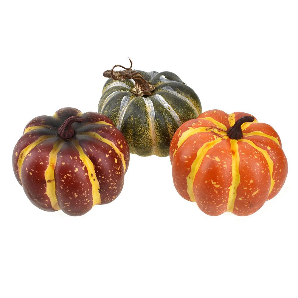 Autumn Color Pumpkins, 4-Inch, 3-Piece - Walmart.com
