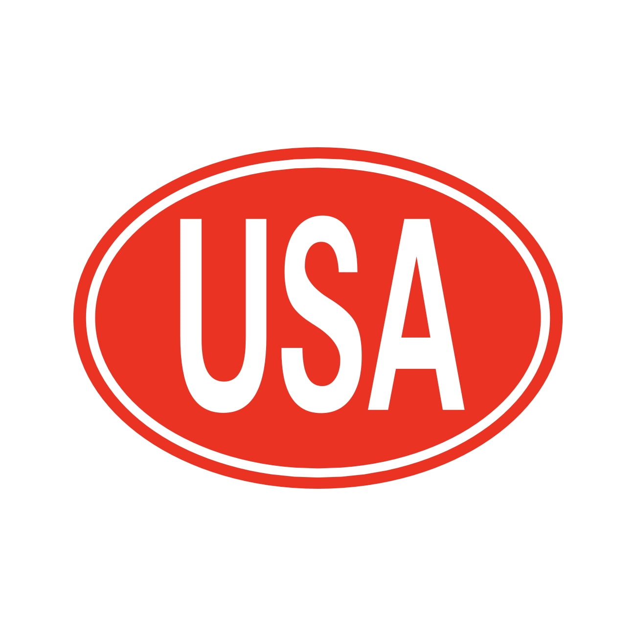 United States of America Oval Sticker Decal Die Cut - Self Adhesive ...