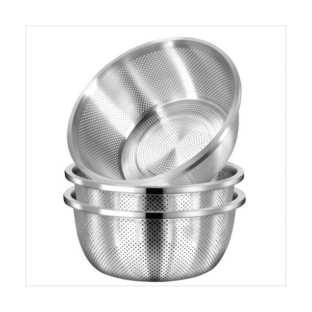 HAOAN Stainless Steel Colander Heavy Duty Kitchen Strainers for ...