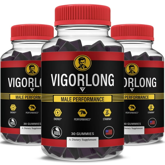 (2 Pack) VigorLong Performance Gummies, Vigor Long Max Support (2 Month ...