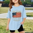 Byoo Little Girls Printed T Shirt Short Sleeve Loose Fit Patriotic ...