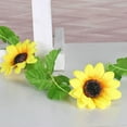 erfcxs Yellow Artificial Flower Vine Sunflower Wreath Wedding ...