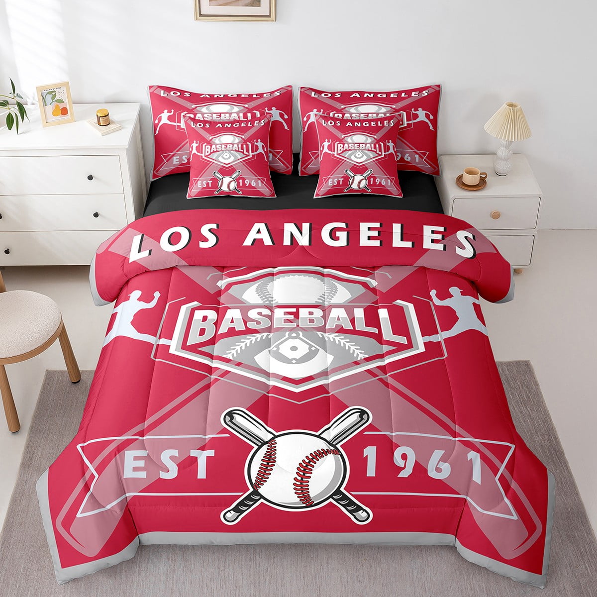 Click here for Yst 7-Pcs Boys Baseball Kids Bedding Set For Boys... prices