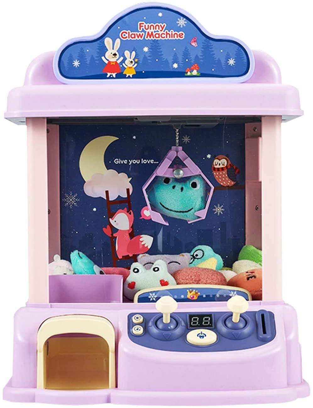 Claw Machine Magical Claw Machine with12 Dolls, USB Cable, Adjustable ...